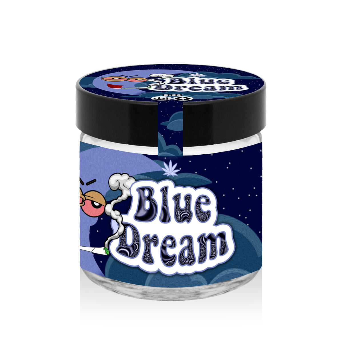 Blue Dream 60ml Glass Jars Stickers 3 5g Green Buddha Packaging