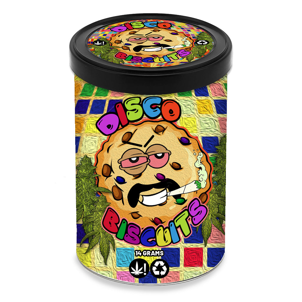 Disco Biscuits 400ml Tuna Tins 14g Green Buddha Packaging