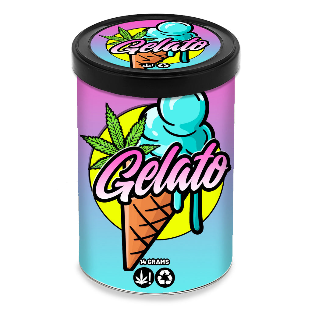 Gelato 400ml Tuna Tins 14g Green Buddha Packaging