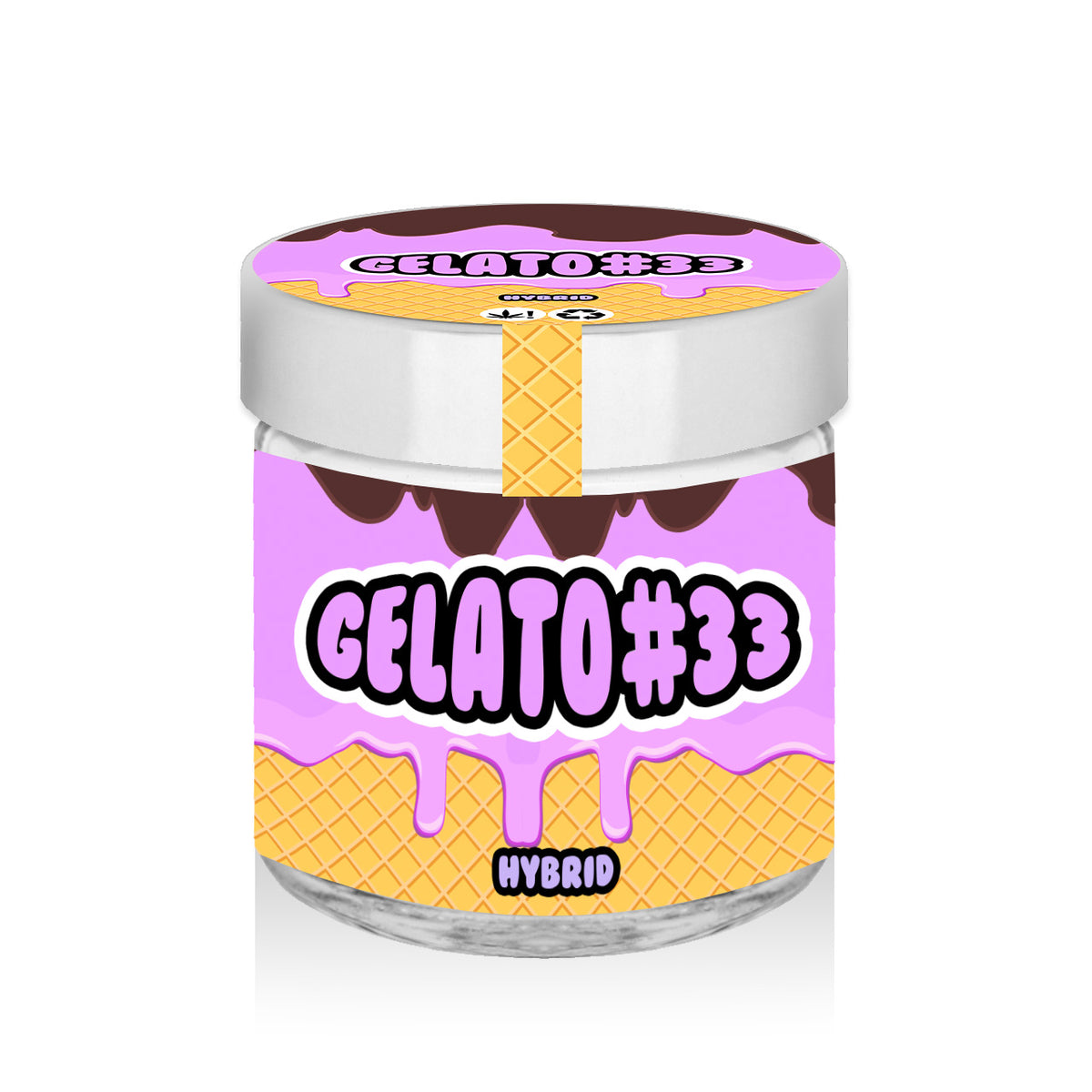 Gelato 33 60ml Glass Jars Stickers 3 5g Green Buddha Packaging