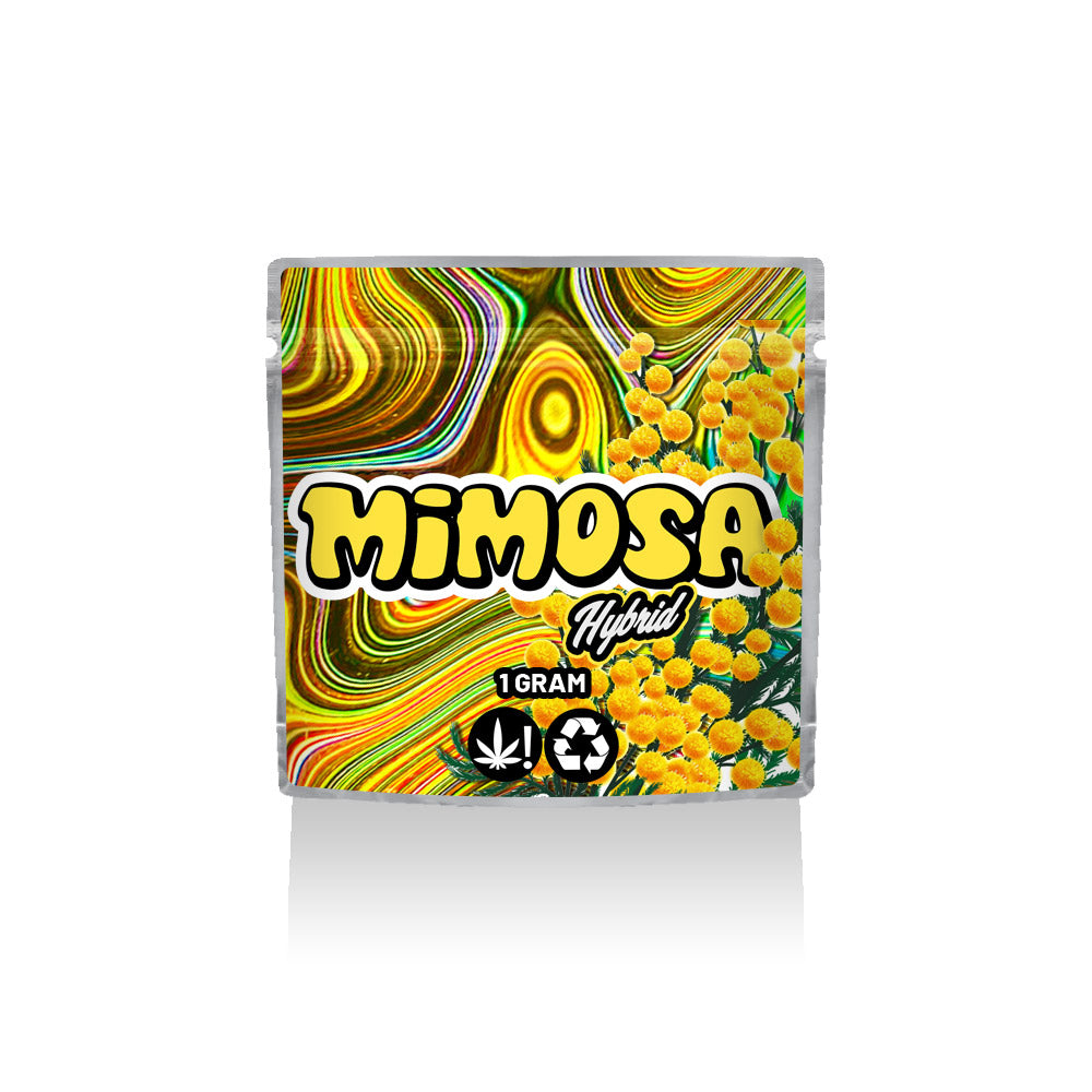Mimosa Ready Made Mylar Bags 1g Green Buddha Packaging