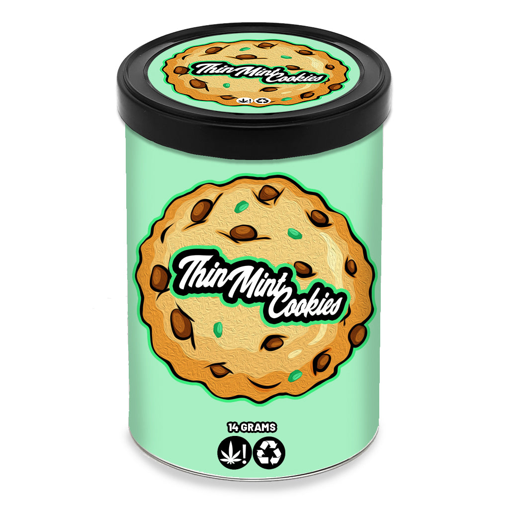 Thin Mint Cookies 400ml Tuna Tins 14g Green Buddha Packaging