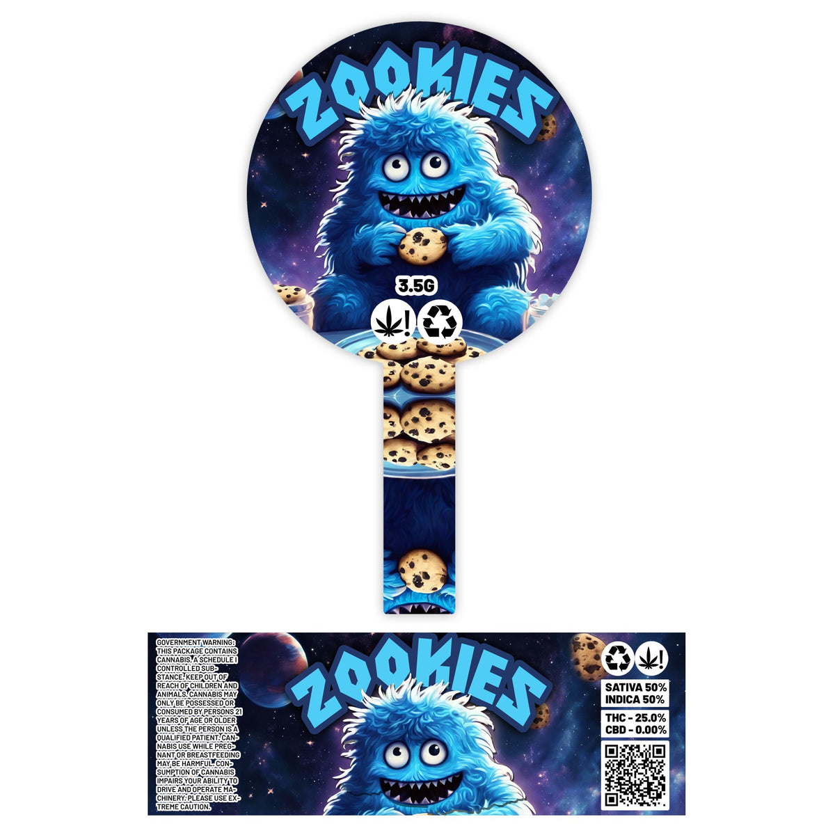 Zookies 60ml Glass Jars (3.5g) – Green Buddha Packaging