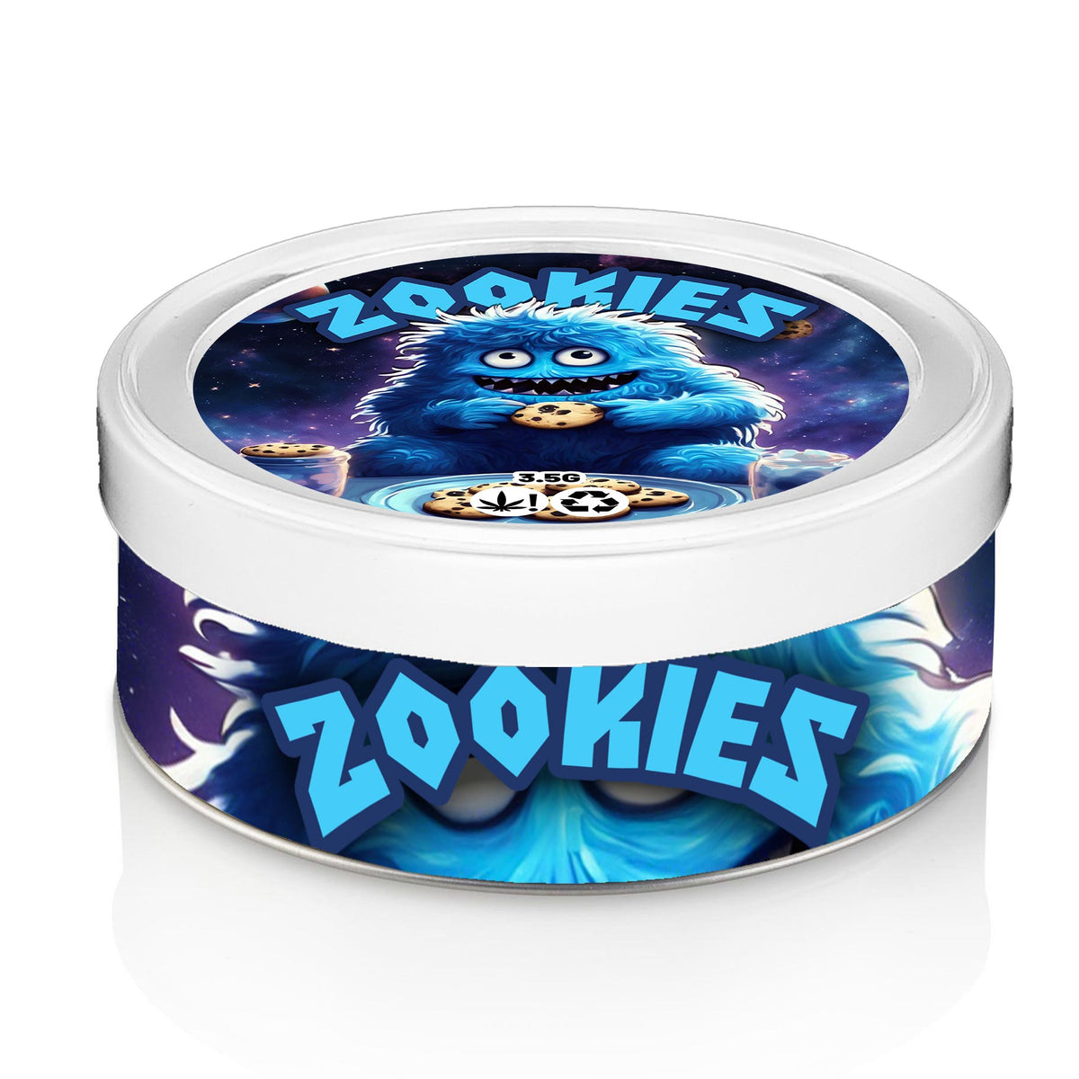 Zookies 100ml Tuna Tin Stickers (3.5g) – Green Buddha Packaging