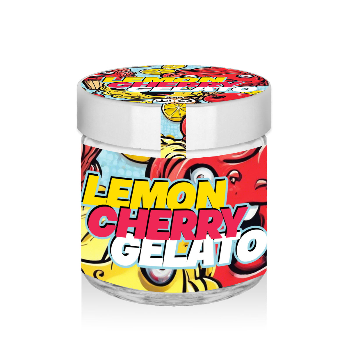 Lemon Cherry Gelato 60ml Glass Jars Stickers (3.5g) – Green Buddha ...
