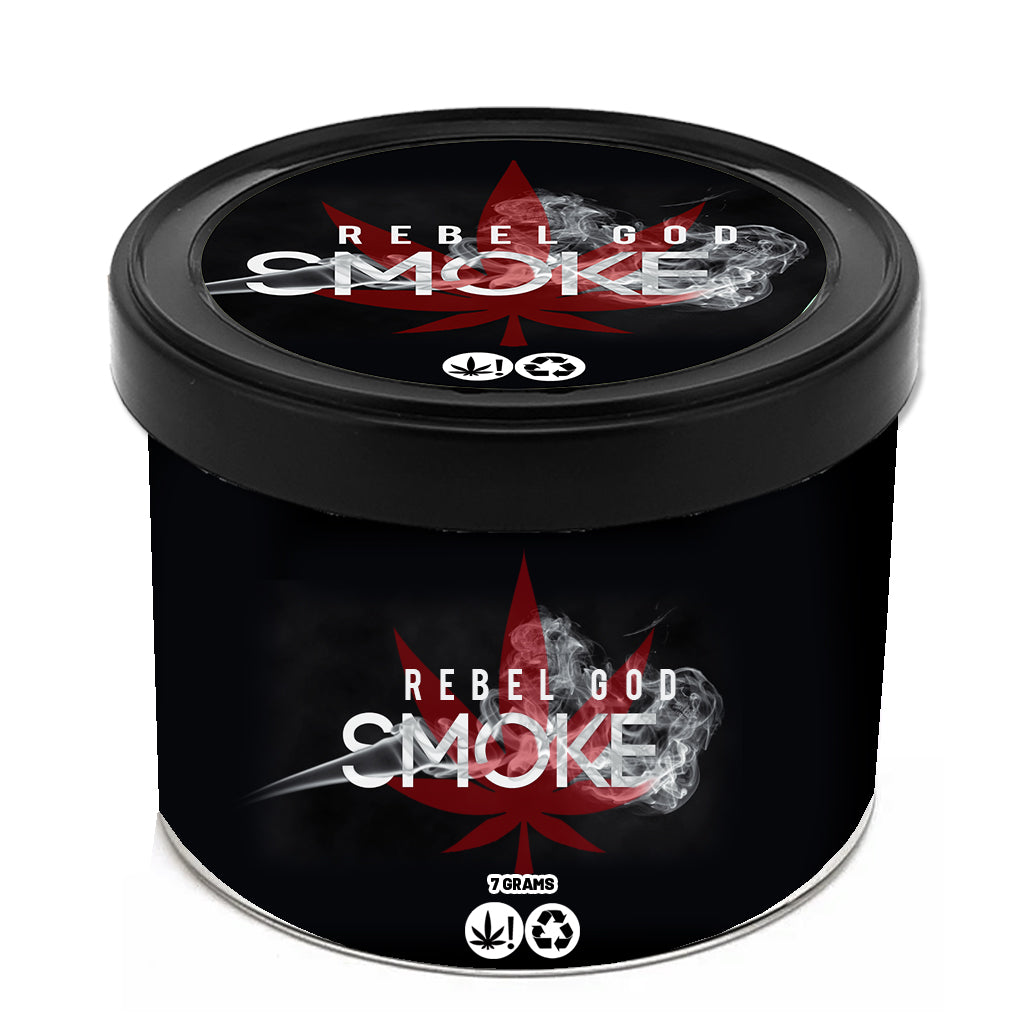 Rebel God Smoke 200ml Tuna Tins (7g) – Green Buddha Packaging